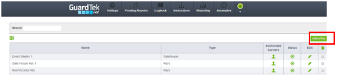 Adding a New Key or Asset – GuardTek Help Center