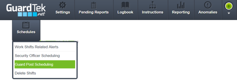 Creating a GuardTek Shift Schedule – GuardTek Help Center