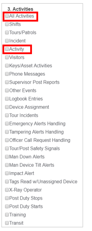 Setting Up Automatic Reporting - Logbook Activities – GuardTek Help Center