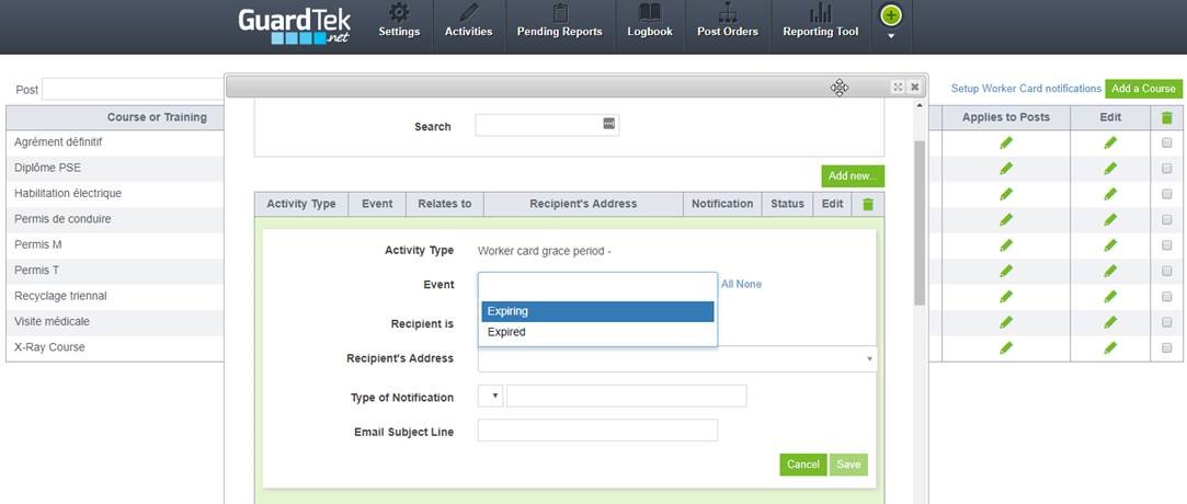 Using the “Worker Card” Compliance and Notification Feature – GuardTek ...