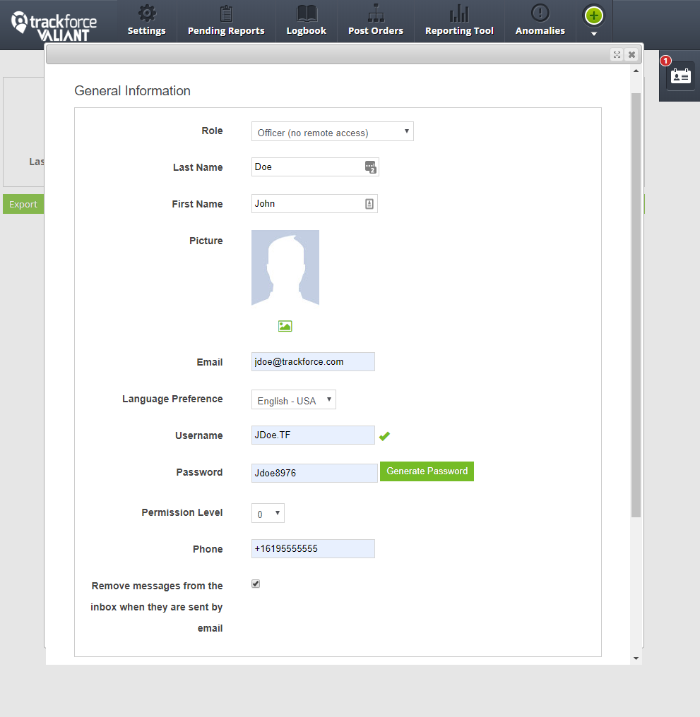 Adding a New User in GuardTek – GuardTek Help Center