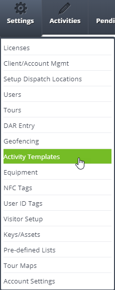Building an Activity Template with Form Elements – GuardTek Help Center