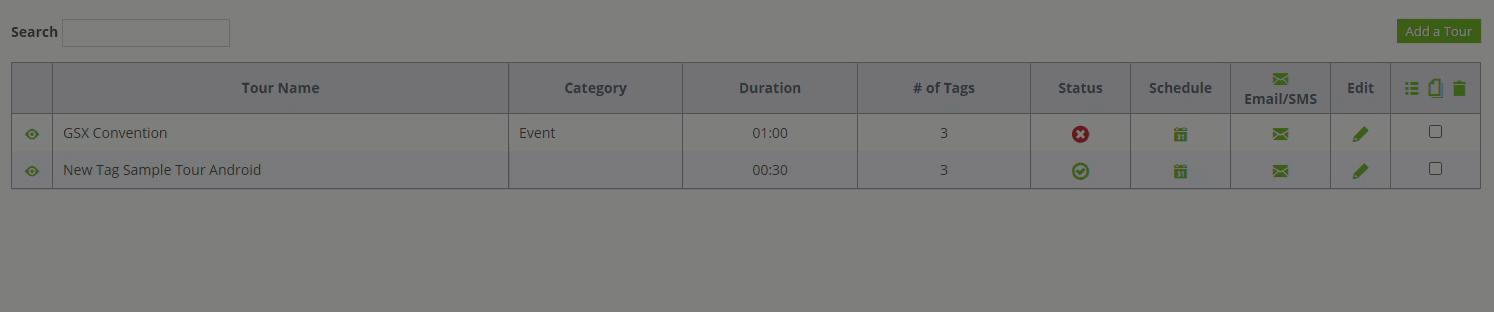 Disable, Enable, Copy, Merge, or Delete Existing Tours – GuardTek Help Center