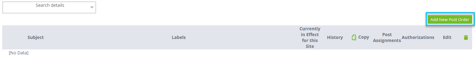 Adding a Post Order – GuardTek Help Center