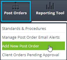 Adding a Post Order – GuardTek Help Center
