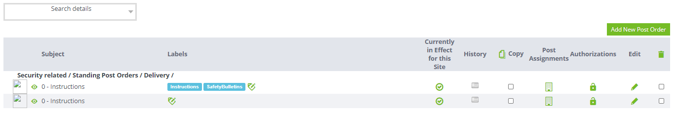 Adding a Post Order – GuardTek Help Center
