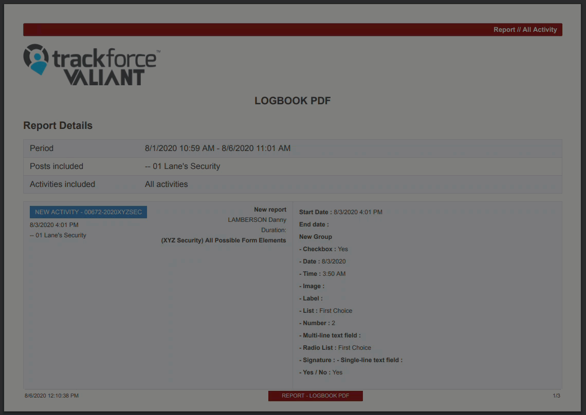 Searching Through the Logbook – GuardTek Help Center