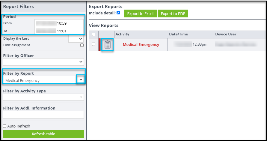 Activity Reports Revision History – GuardTek Help Center