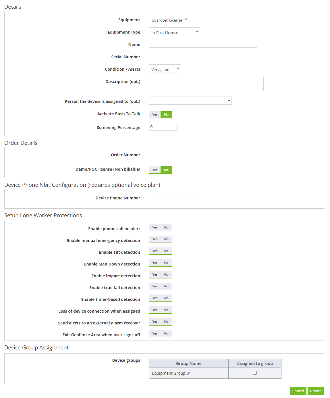 Adding Equipment - GuardTek – GuardTek Help Center
