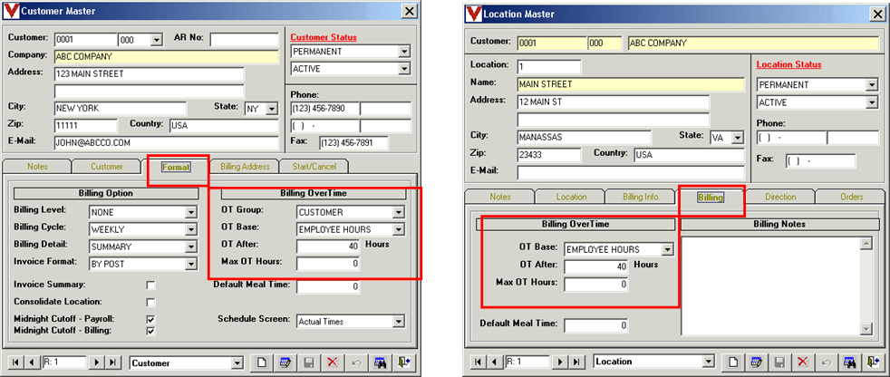 VISION: Billing – Overtime – GuardTek Help Center