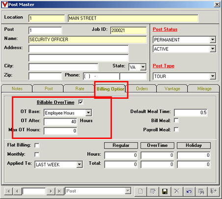 VISION: Billing – Overtime – GuardTek Help Center