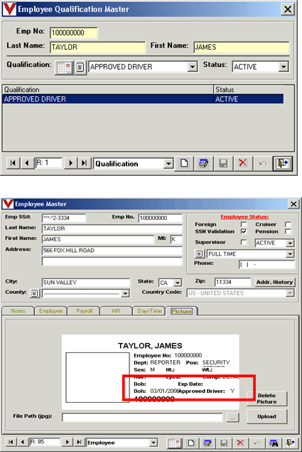 VISION: Employees - Approved Driver – GuardTek Help Center