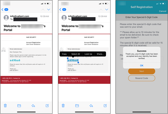 Smartforce Valiant Mobile ESS Registration Process – GuardTek Help Center