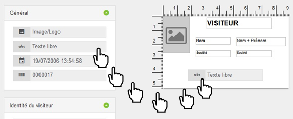 Configurer et mettre en page un badge Visiteur – Centre d'aide en Ligne